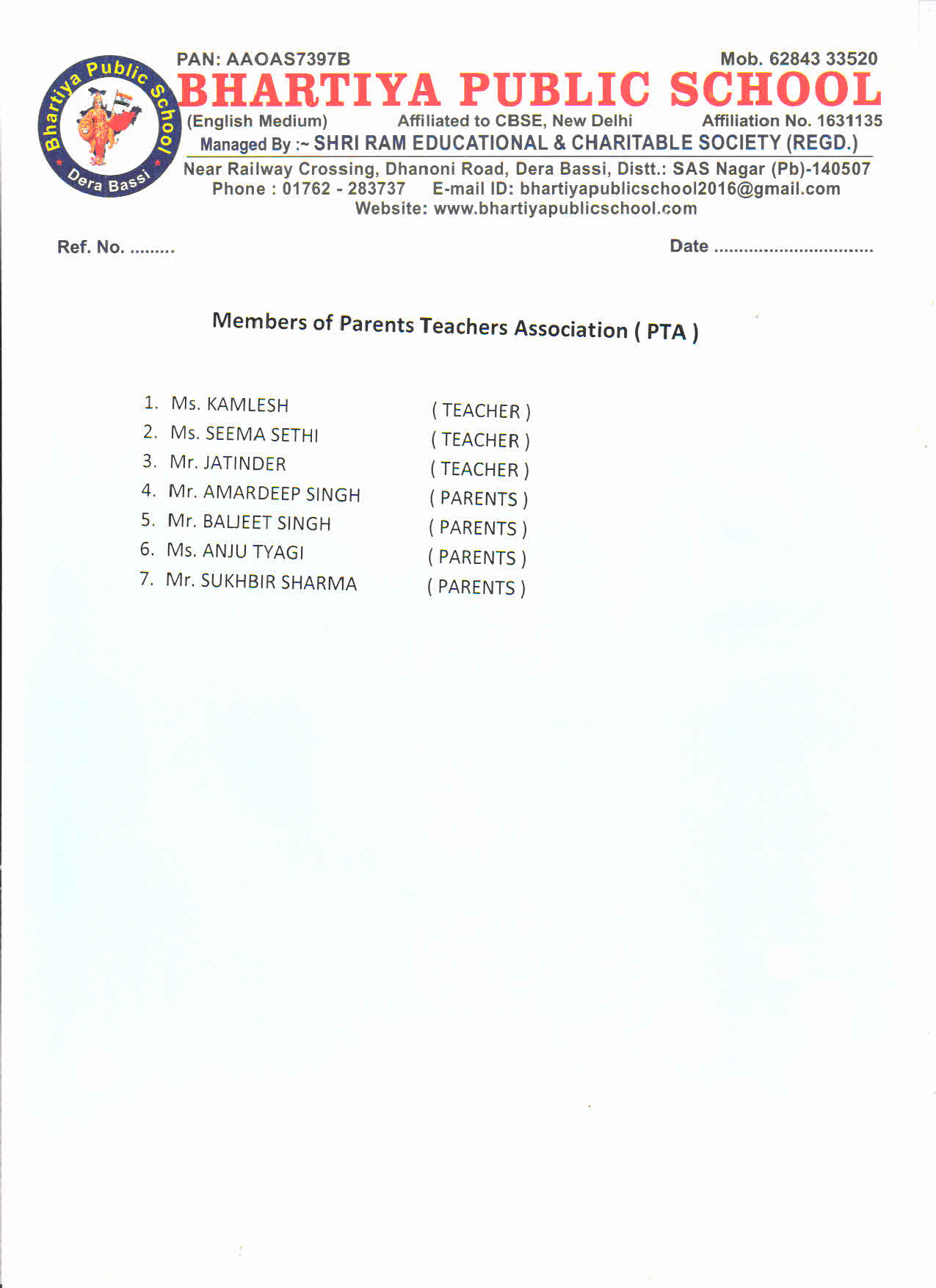 CBSE Mandatory Disclosure